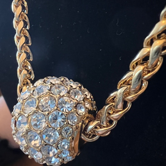 Jewelry | Vintage Joan Rivers Gold Tone Necklace With Crystal Encrusted ...
